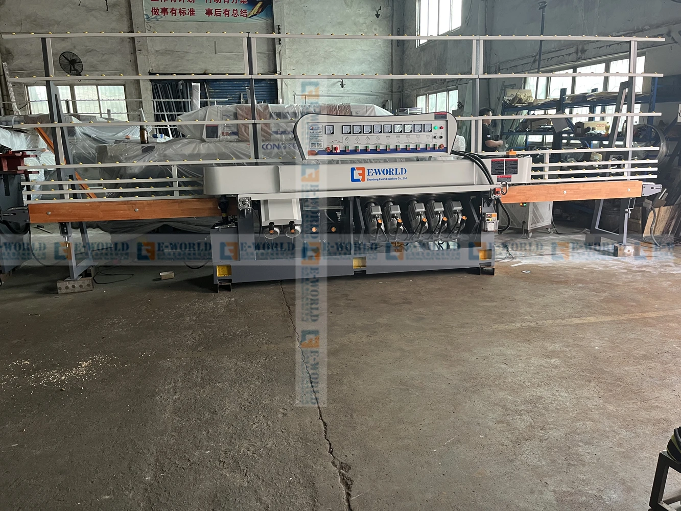 9 Spindles Glass Edging Machine Straight Edge Polishing Machine ...