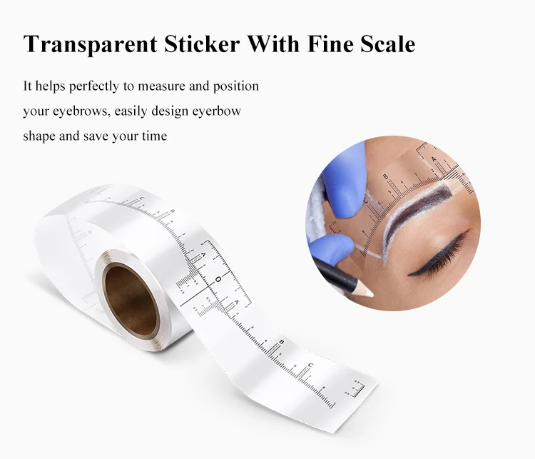 Transparent Disposable Brow Mapping Stickers Stencil Microblading ...