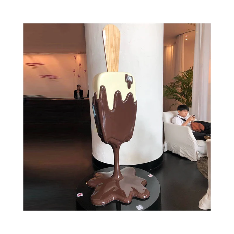 Fiberglass Melting Lolly Ice Cream Props Melted Resin Lolly Melting ...