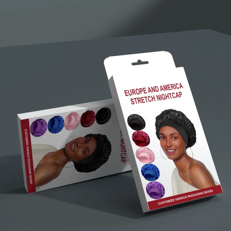 Customizable Box Size Designer Bonnet Packing Box Silky Durag Packing ...