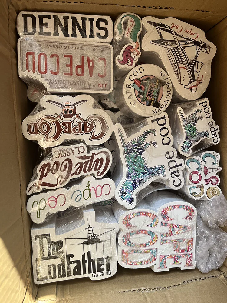 Custom Uv Resist Back Split Die Cut Logo Printed Die Cut Waterproof ...