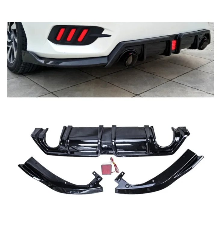 Honda Civic Body Kit Rear Diffuser With Led for 10Th Gen 2016-2022 ...