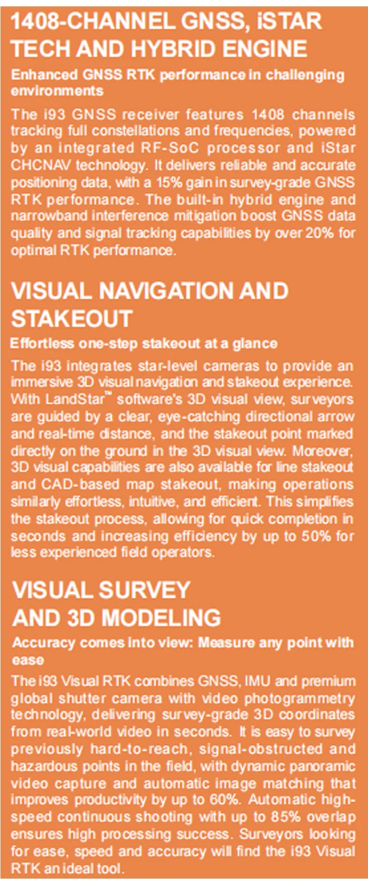 CHCNAV I93 Visual Imu-Rtk Gnss Gps - 1408 Channels Precision