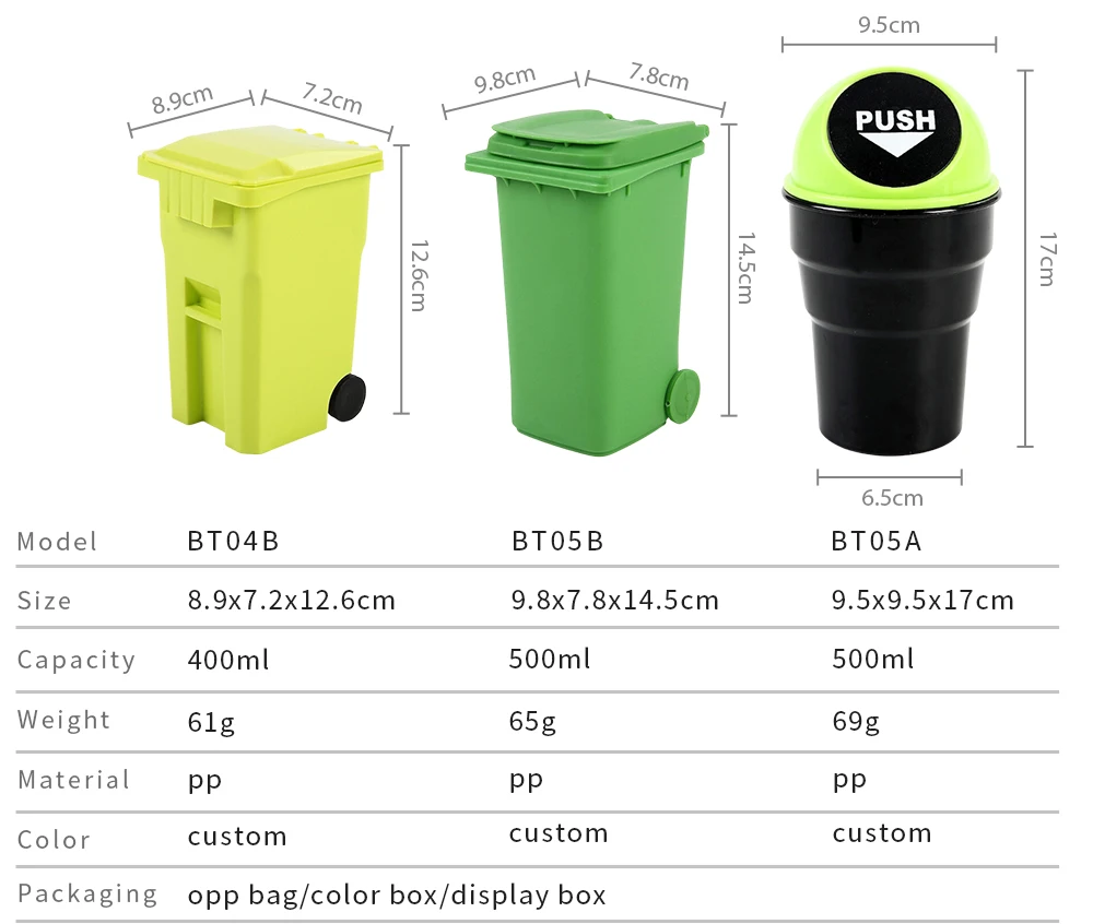 Eco-friendly Mini Trash Can - Perfect for Desktop & Promotions