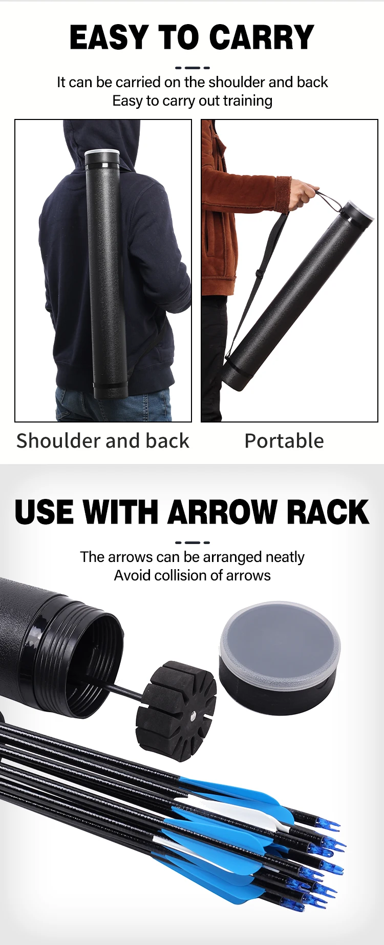 Protective Arrow Storage - Adjustable Bow Backpack Strap