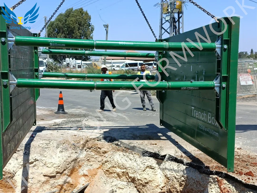 Lianggong Lightweight Steel Shoring Trench Boxes For Pipeline Laying ...