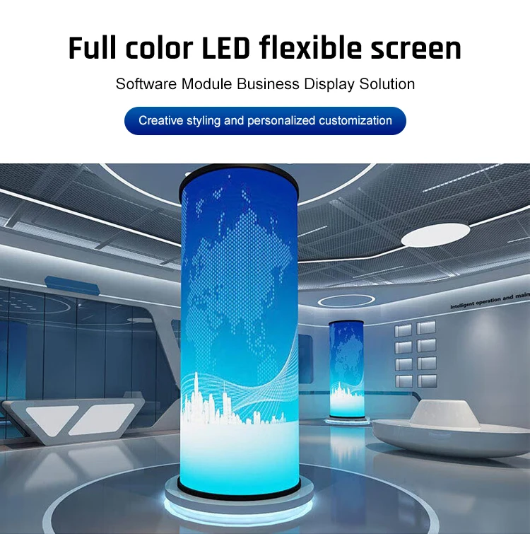 Wave Screen Indoor Circular Curved Soft Absen Round Circle Led Display ...