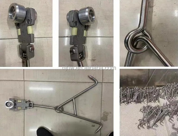 Abattoir Cattle Slaughter Stainless Steel Rolling Meat Trolley Hooks ...