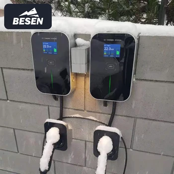 Mode 3 22kw 3 Phase Ev Charger Level 2 Electric Car Charging Station ...