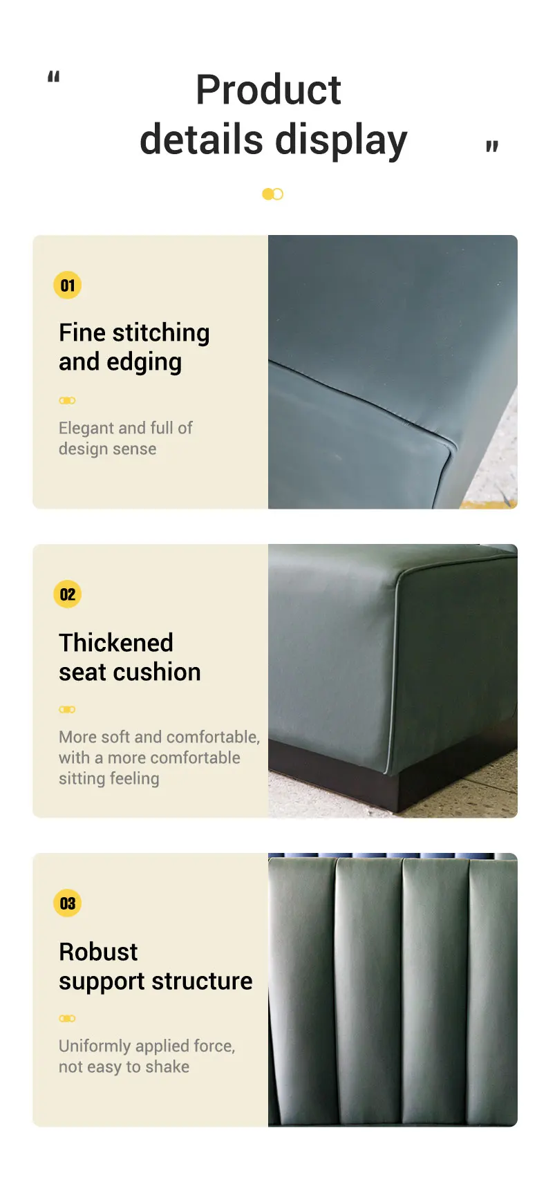 Hendry Factory Custom Design Modern Cafe Bench Seating