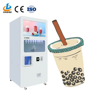 Best Smart Fresh Milk Tea Vending Machine With Card Reader For Sale ...