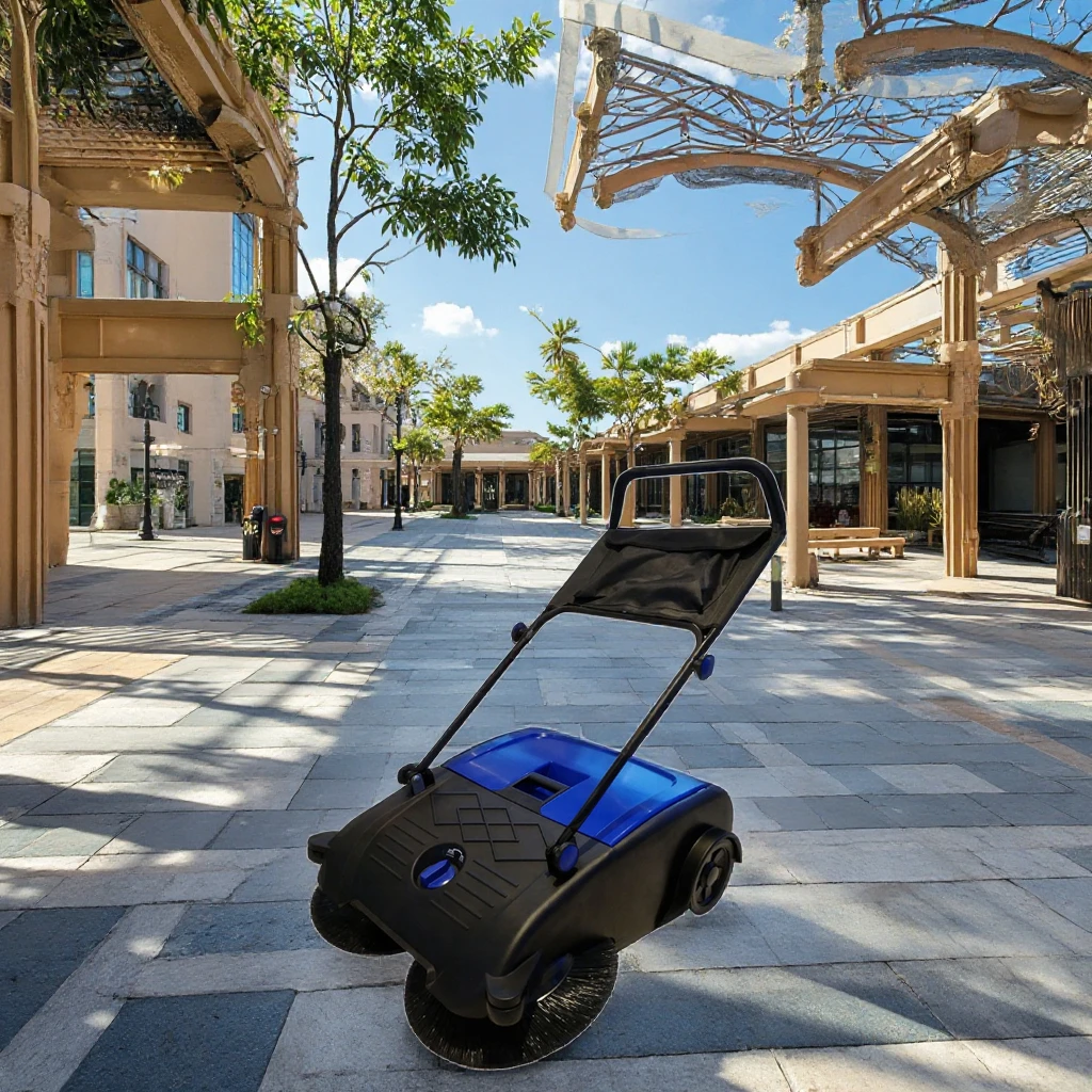 50L Manual Push Road Sweeper with Side Brushes & OEM/ODM Options