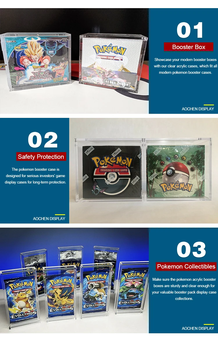 Custom Acrylic Booster Box for Pokemon TCG Trading Cards