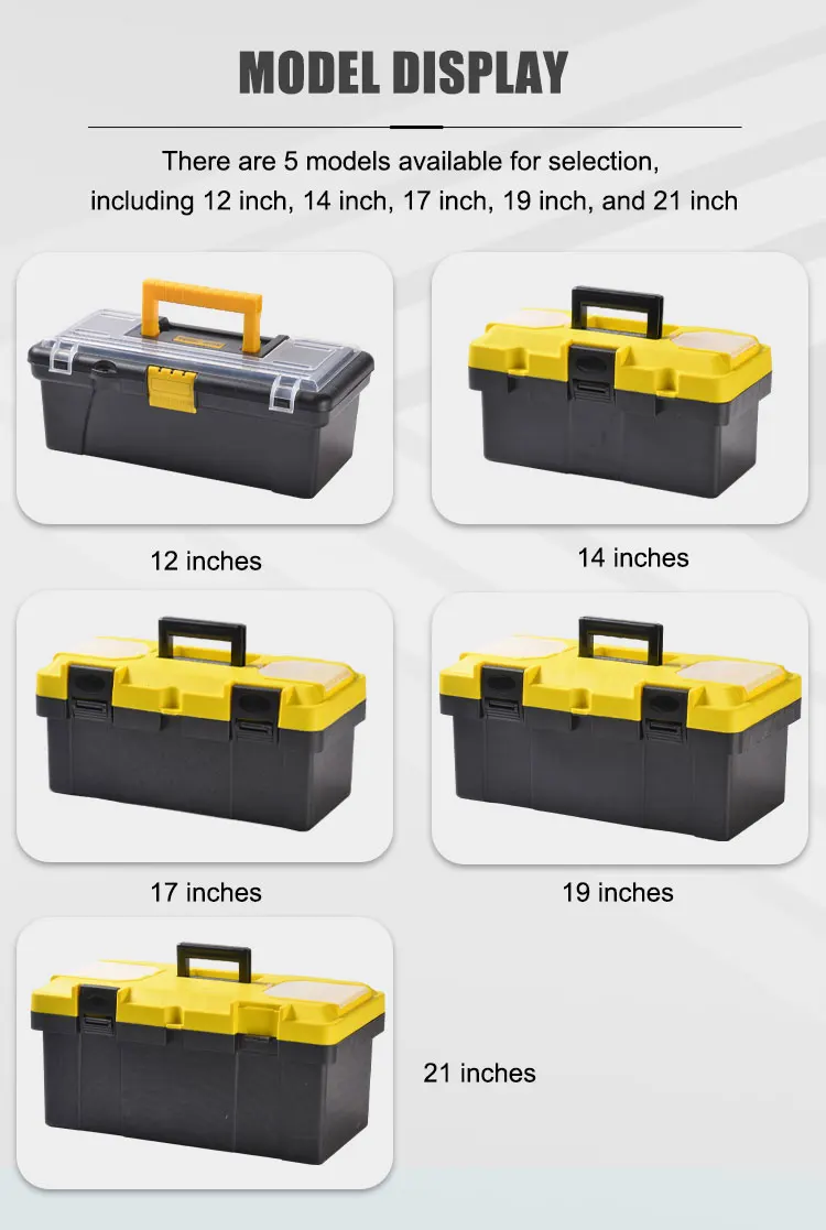 Multifunctional Plastic Hardware Toolbox Complete Tool Box Portable Car ...