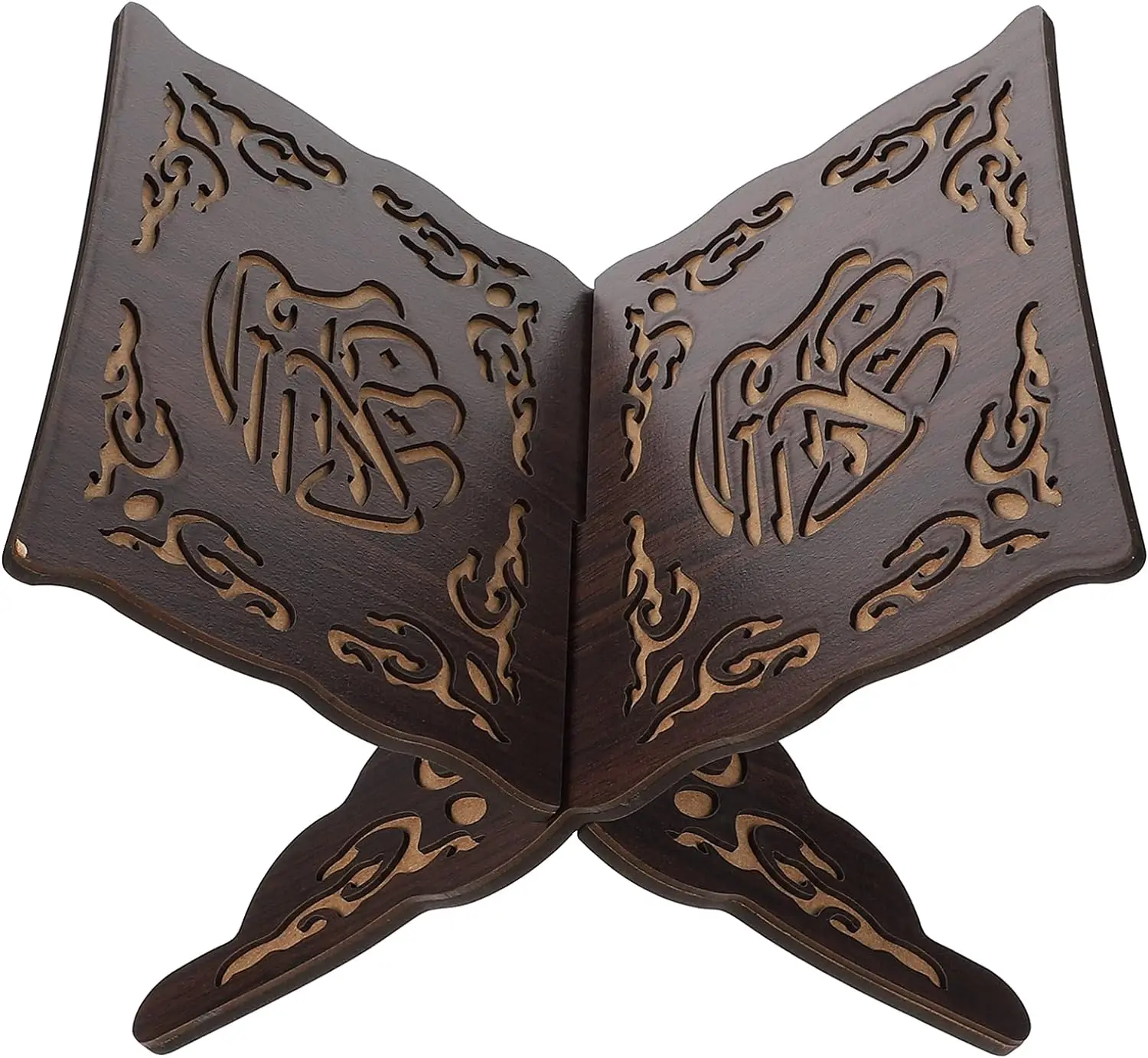 Wooden Quran Book Stand - Muslim Book Holder Islam Foldable Rehal