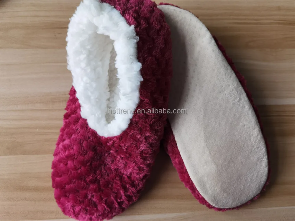 Woman Women Soft Petal Plush Winter Cozy Sherpa Lined Room Indoor Home ...