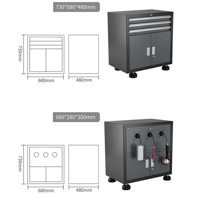 Modular Heavy-Duty Steel Garage Workstation - Customizable