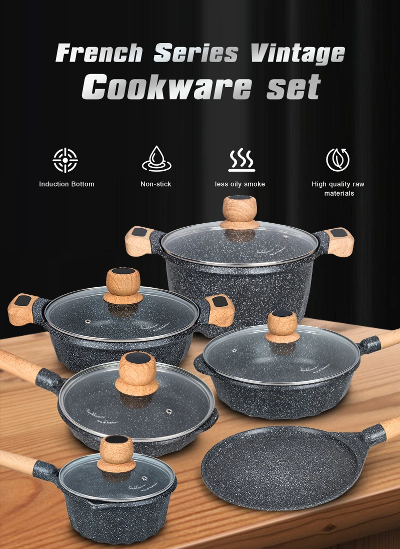 Cooklover Custom Kitchen Induction Cooking Pots And Pans Set Casserole ...