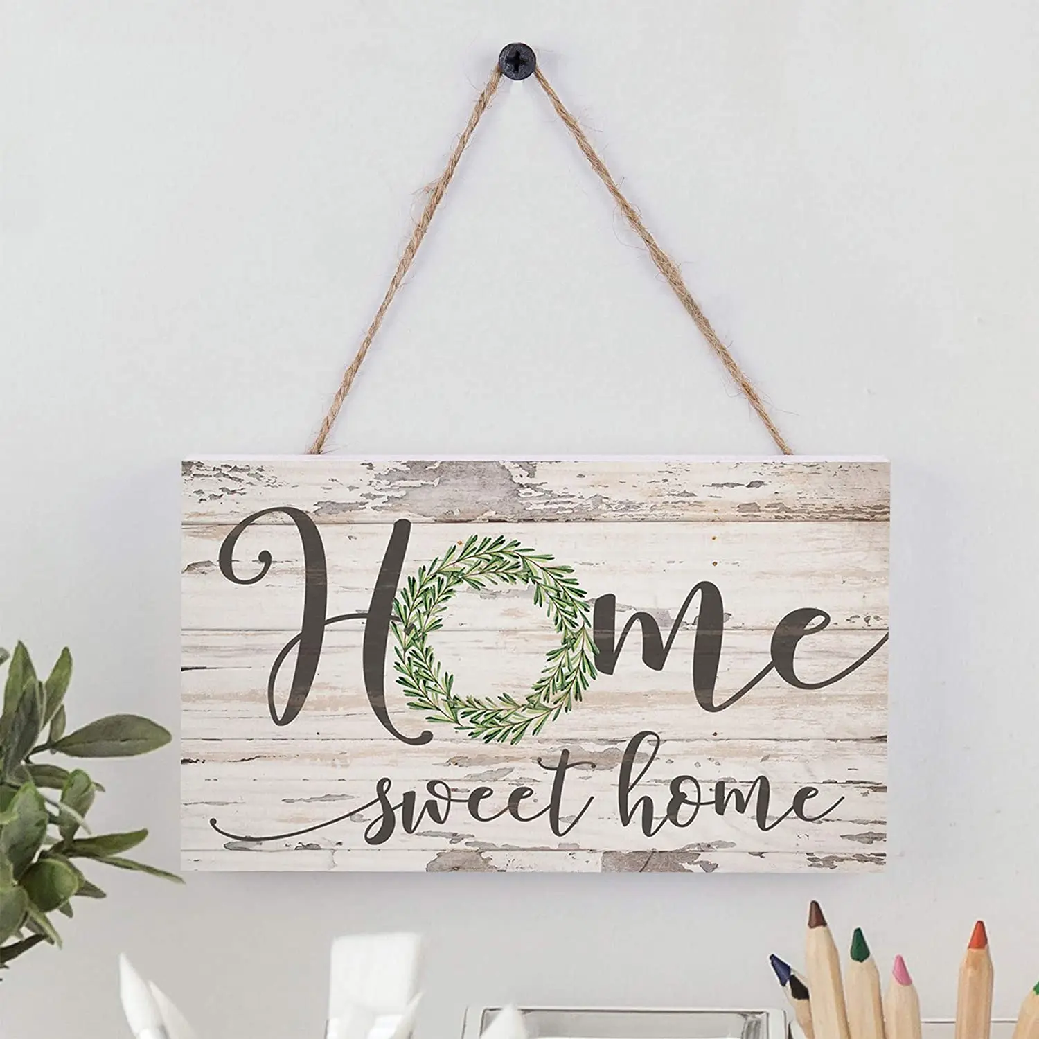 Home Sweet Home Sign Wall Decor Rustic Farmhouse Decorations Rustic ...