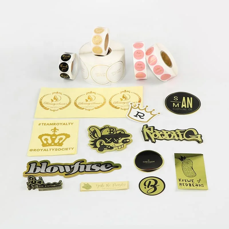 Waterproof Custom Stickers Logo Metallic Silver Foil Sticker Label ...