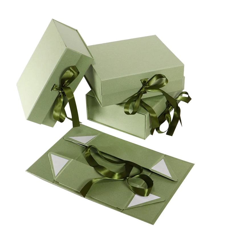 Custom Premium Green Luxury Magnetic Gift Boxes for Gift Sets Packaging ...