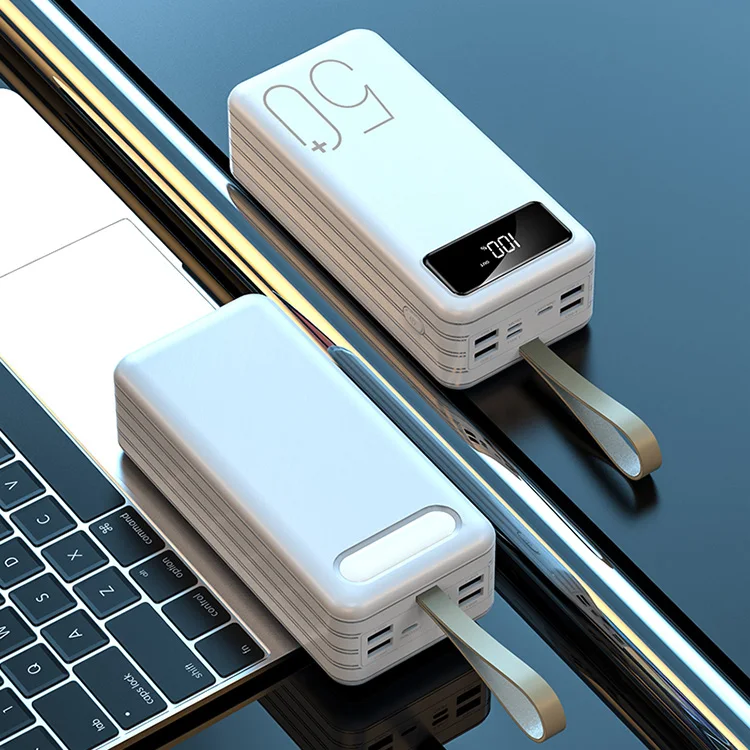 High Capacity Triple Input 4 USB Output 50000mah Power Bank