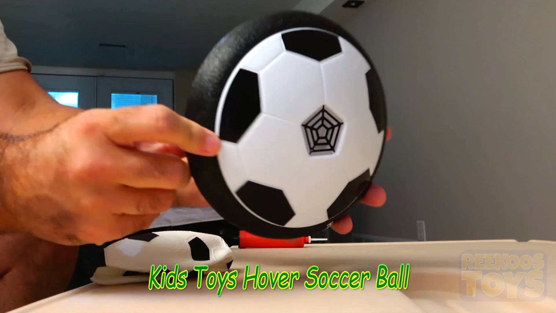 Battery Operated Air Floating Led Light Soft Foam Bumper Indoor Outdoor Kids Toys Hover Soccer ...