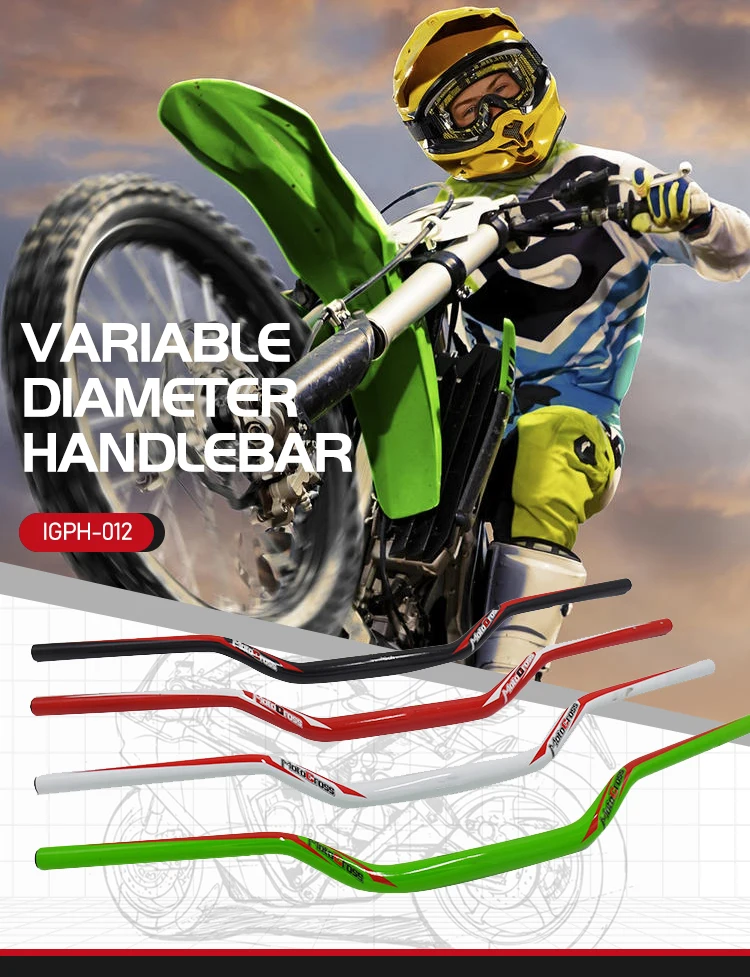 Handlebar 22.2MM Motocross Handlebar Dirt Bike Pit CNC Aluminum Handle ...