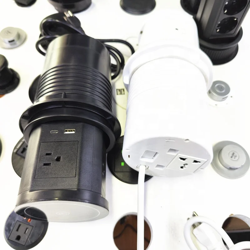 Kitchen Countertop Pop up Socket 4AC US Outlet Top Wireless Charge ...