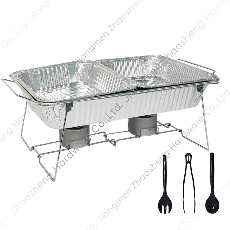 Holidays Party Serving Kit Folding Chafing Stand Aluminum Chafer Dish ...