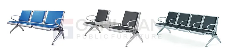 Modern Customer Waiting Chairs Hospital Reception Room 3 Seater Airport ...