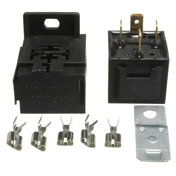 12V/24V Relay Socket 5 Pin 40A Dc Miniature Relay Base Socket Car Mini ...