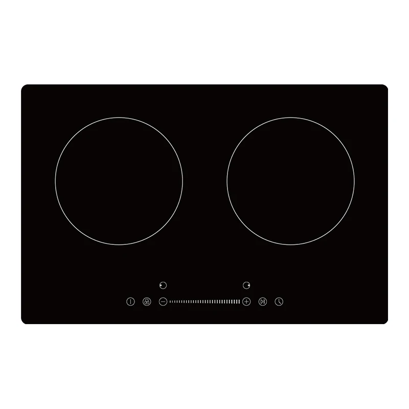 Two Burner Ceramic Stove Built-In Table Top 220V 3600W Shiny Glass ...