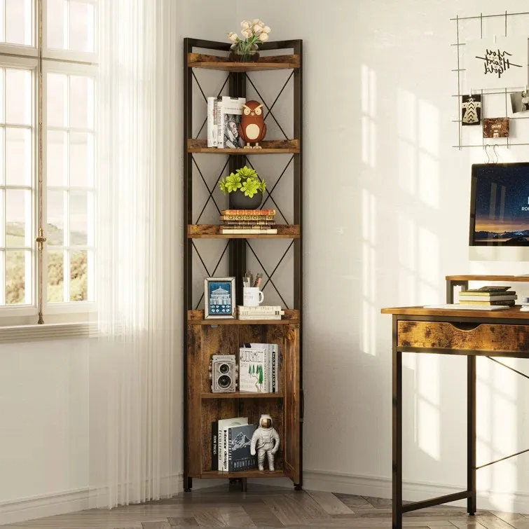 Living Room Wooden Bookcase - Stylish & Adjustable Design