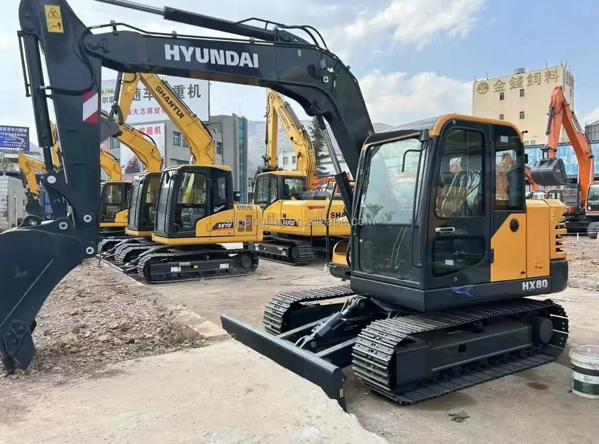 Korea Hyundai Excavator Track Hydraulic Crawler Excavator 8 Ton Hyundai ...