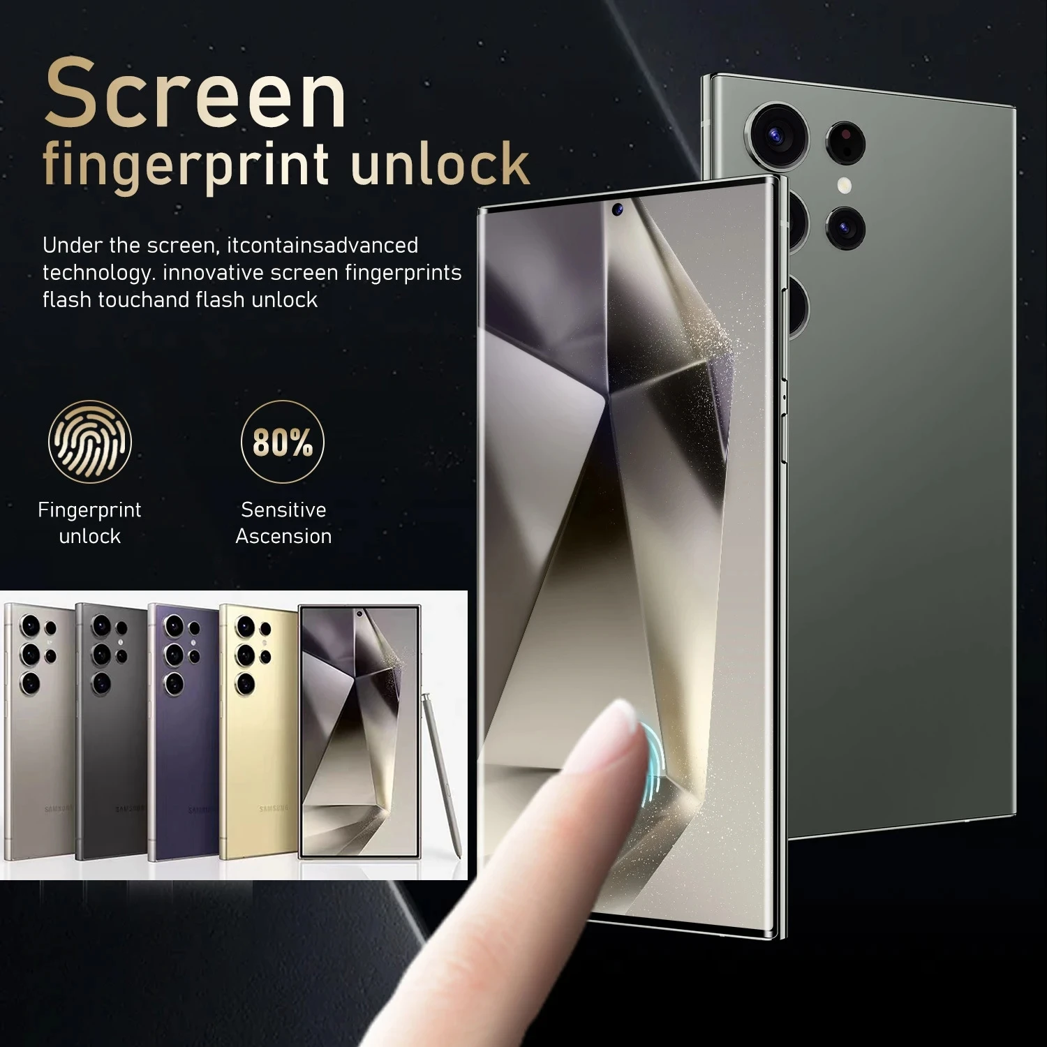 Original 5g Smartphone S24 Ultra 7.3 Inch Big Screen 12gb+512gb ...