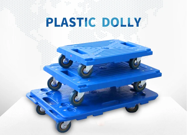 Heavy Duty Durable Warehouse Transport Plastic Trolley/Dolly With ...