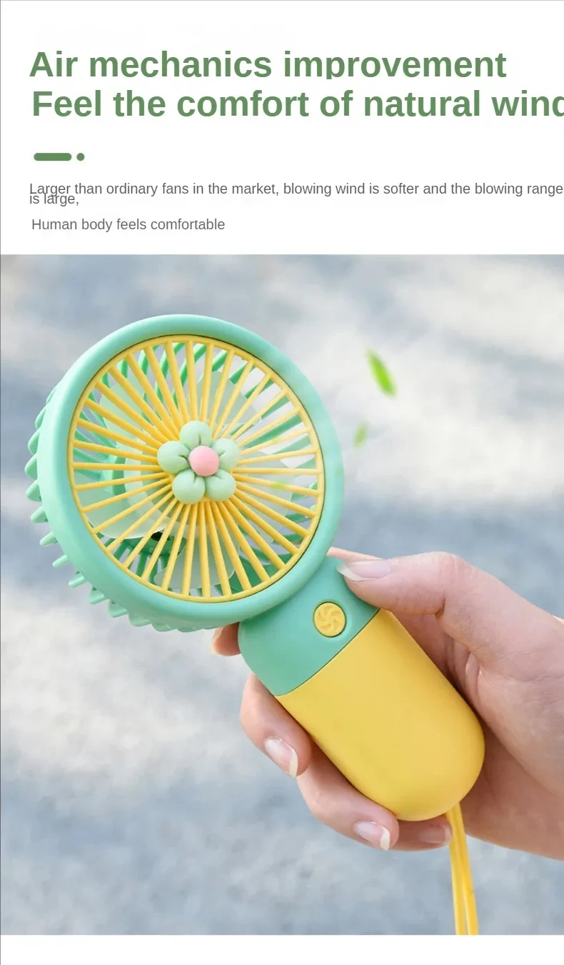 Portable Cute Handheld Fan Office Desk Top Usb Chargeable Mini Fan ...