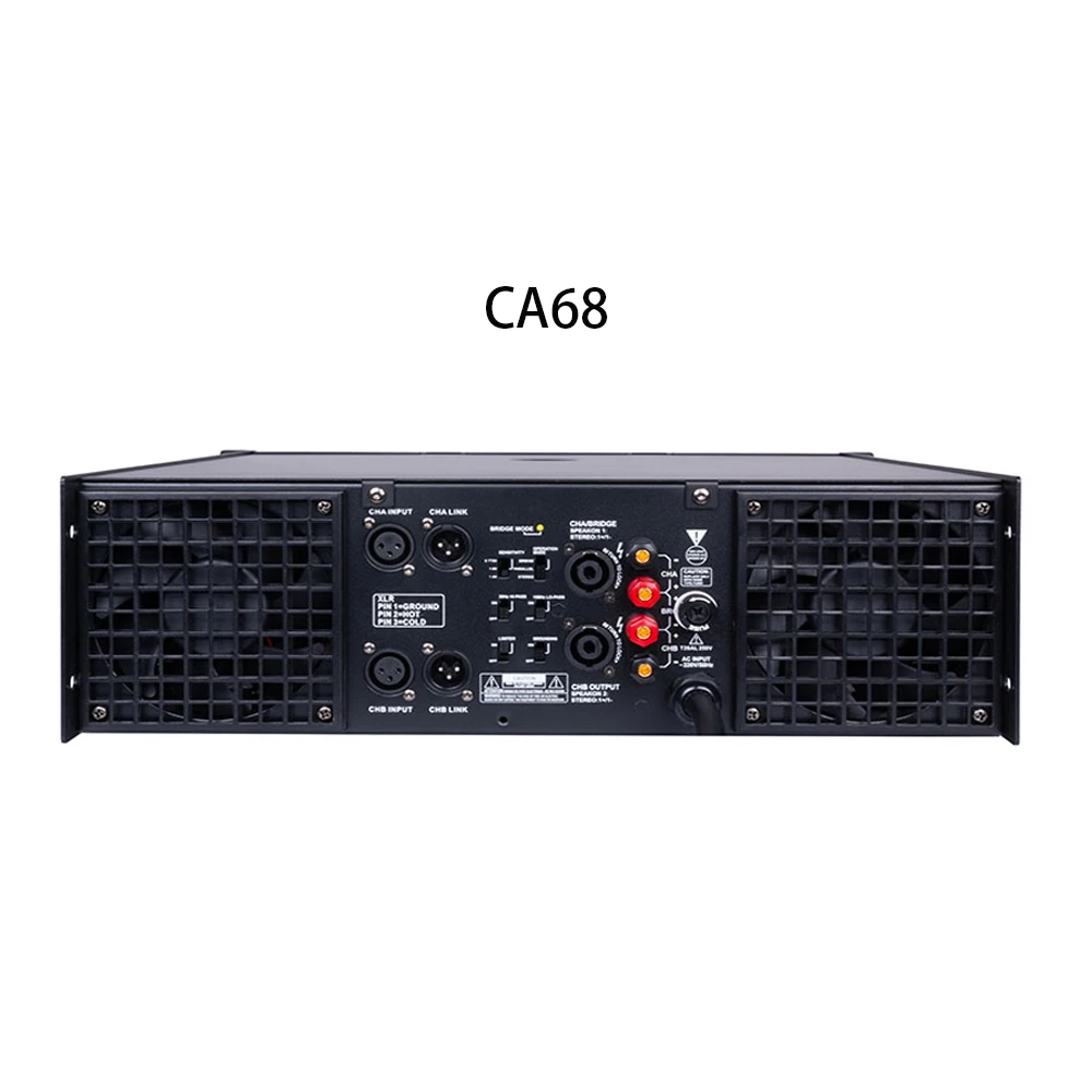 Ca68 Professional 2*1600 Watt Class H Dj Power Amplifier Ktv Outdoor Audio Power Amplifier For ...