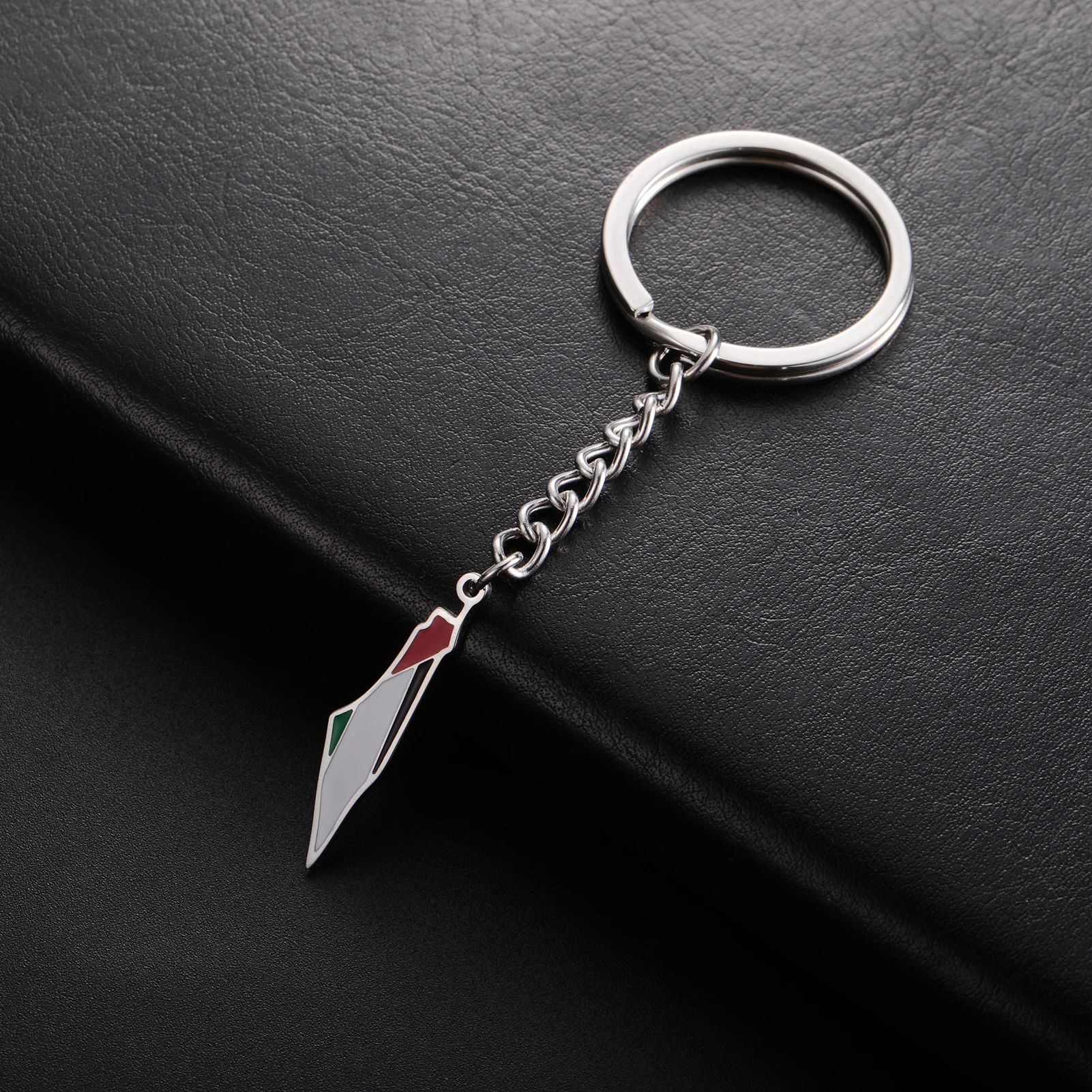 Palestine Stainless Steel Key Chain Country Flag and Geography Key Ring ...