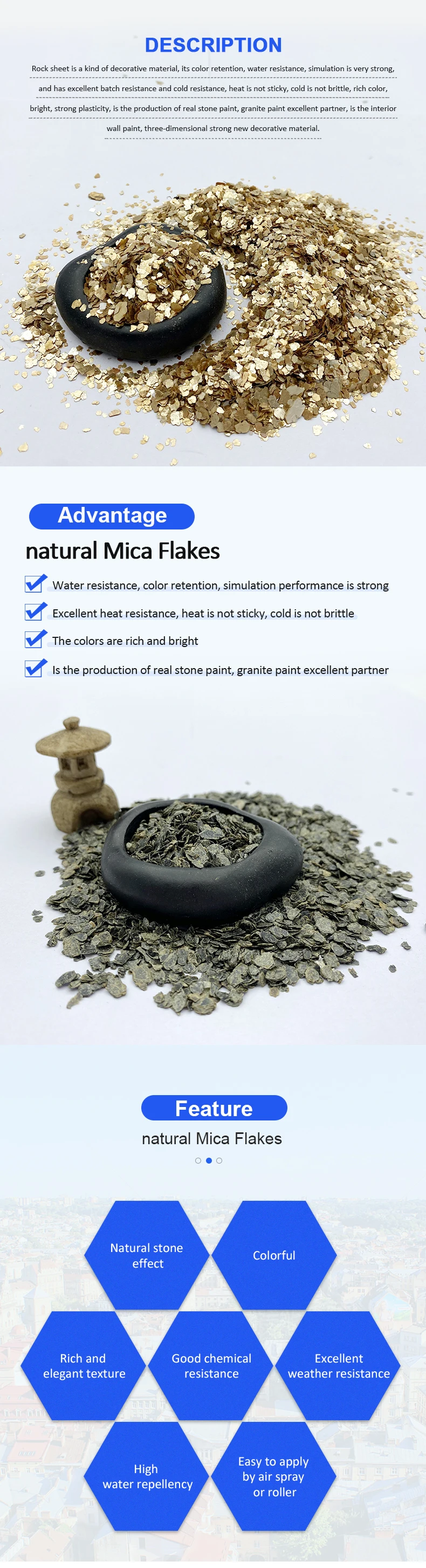 White Mica Flakes Natural Rock Flakes Multicolor Natural Mica Flakes ...