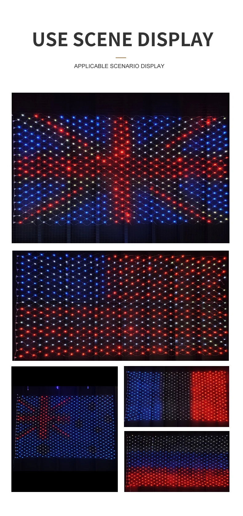 Hot Sale The Most Popular American Flag Led Net Light Mesh Light ...