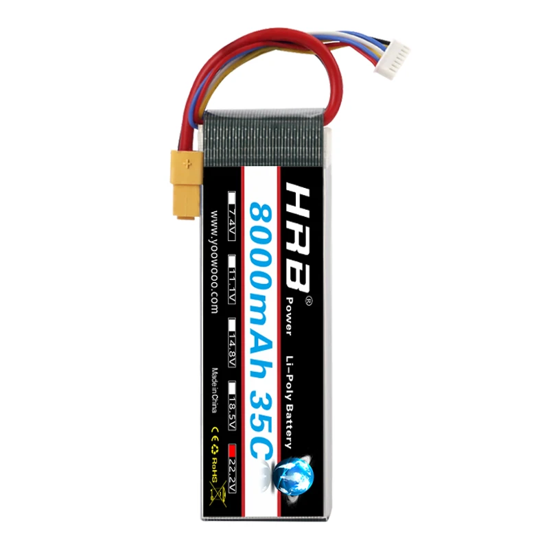 HRB LIPO Battery - 8000mah for Quadcopter Drone Performance