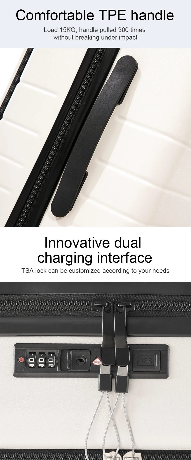 Carry on Suitcase with Cup Holder - Multifunctional Luggage