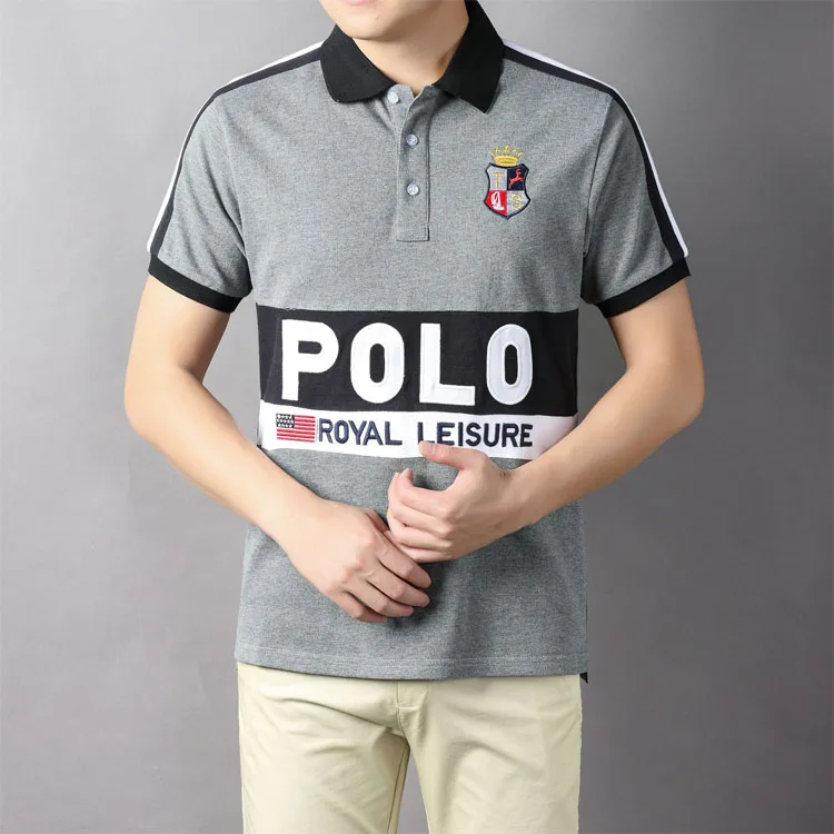 Custom Logo Embroidered Polo Shirts for Men - 100% Cotton