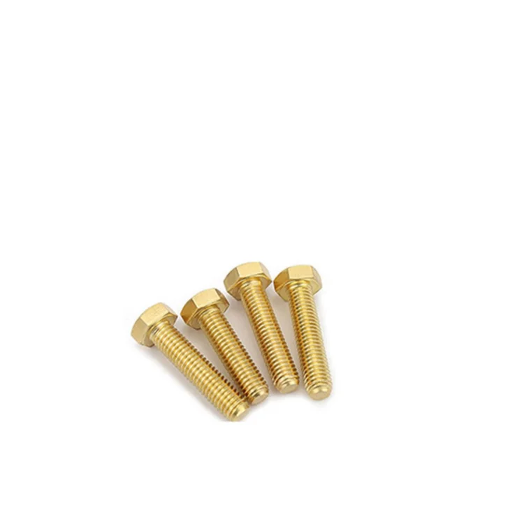 Din933 Hex Head Brass Bolts M3 M4 M5 M6 M8 M10 Hexagon Screws Copper ...