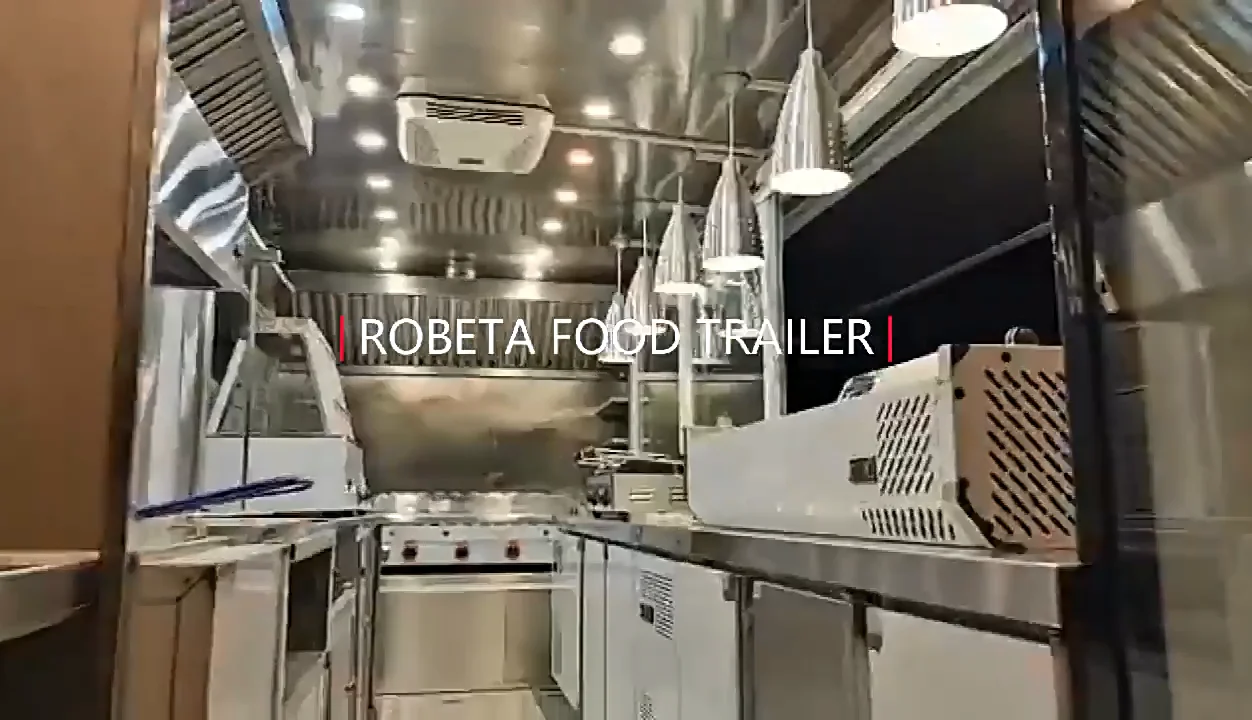 Camp Mobile Kitchen Trailer Square Food Truck Trailer Fully Equipped ...