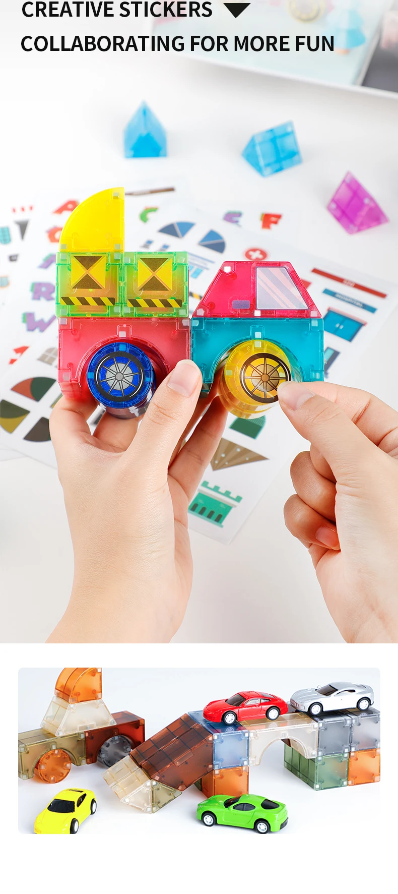 Onshine Magnetic Geometric Match Building Blocks for Kids