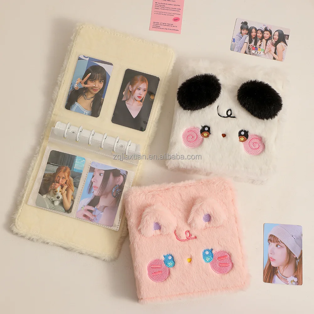 Primary School Student Cute Album Binder Plush Animal Cover