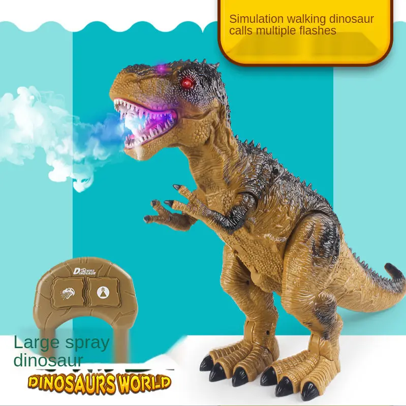 Electric Walkable Simulation Spray Rex Toys Plastic Dinosaur Toy Kid ...